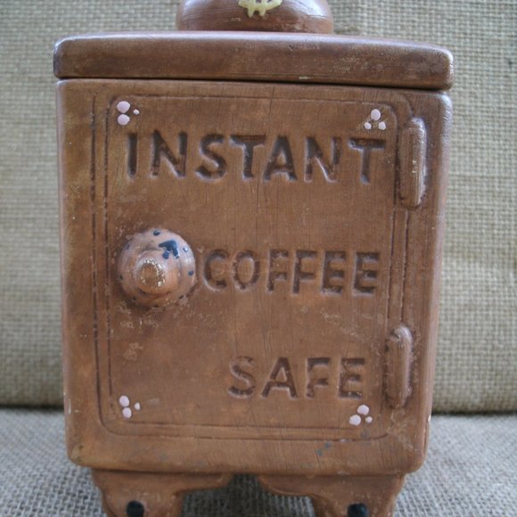 Vintage | Accents | Vintage Instant Coffee Safe Ceramic Canister | Poshmark